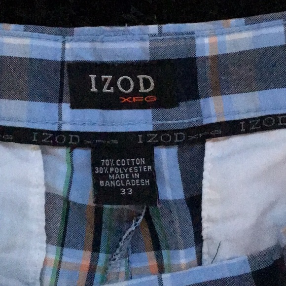 Izod | Shorts | Izod Xfg Blue Plaid Shorts Sz 33 Nwot | Poshmark